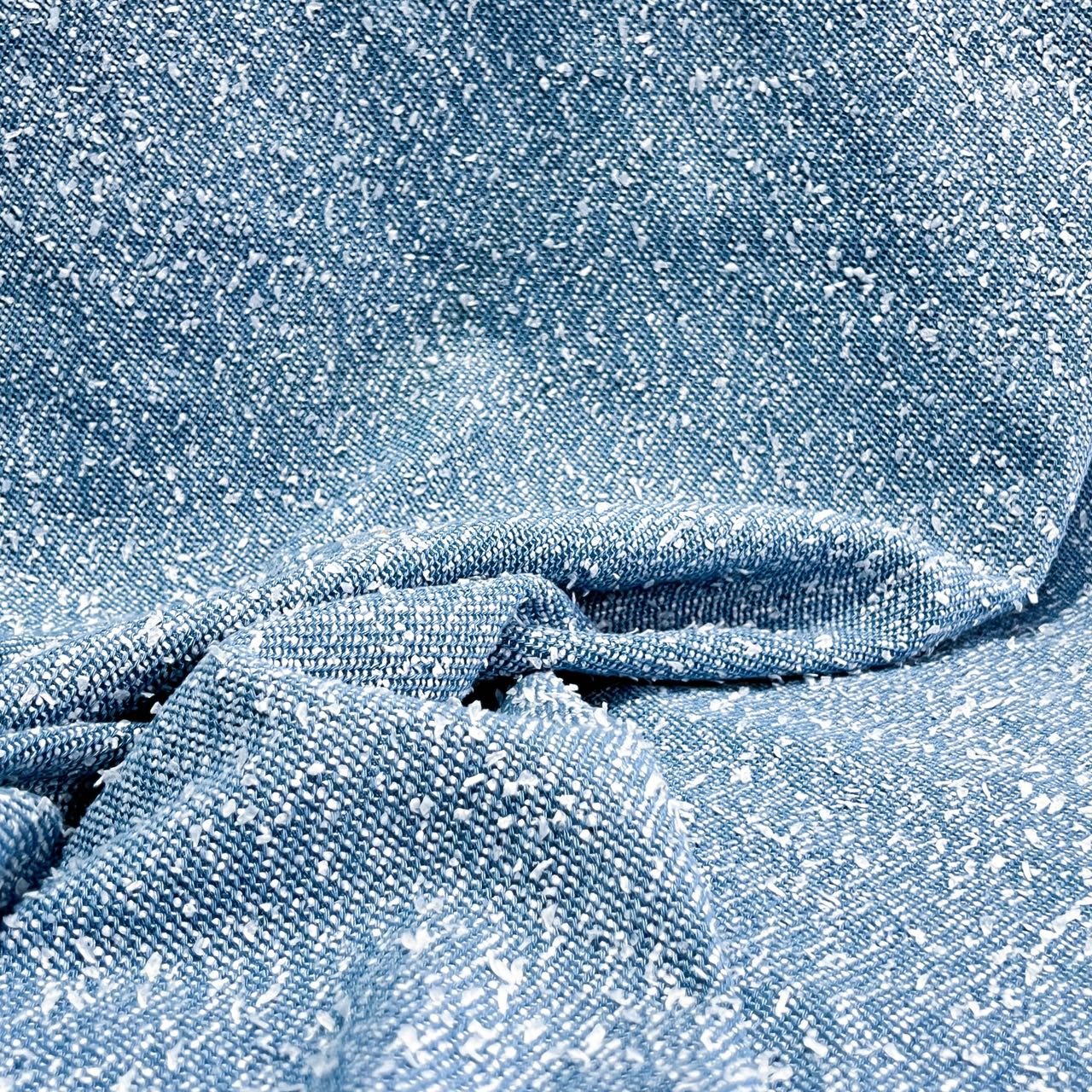 Neppy Yarn Insert Denim - Sky Blue/White