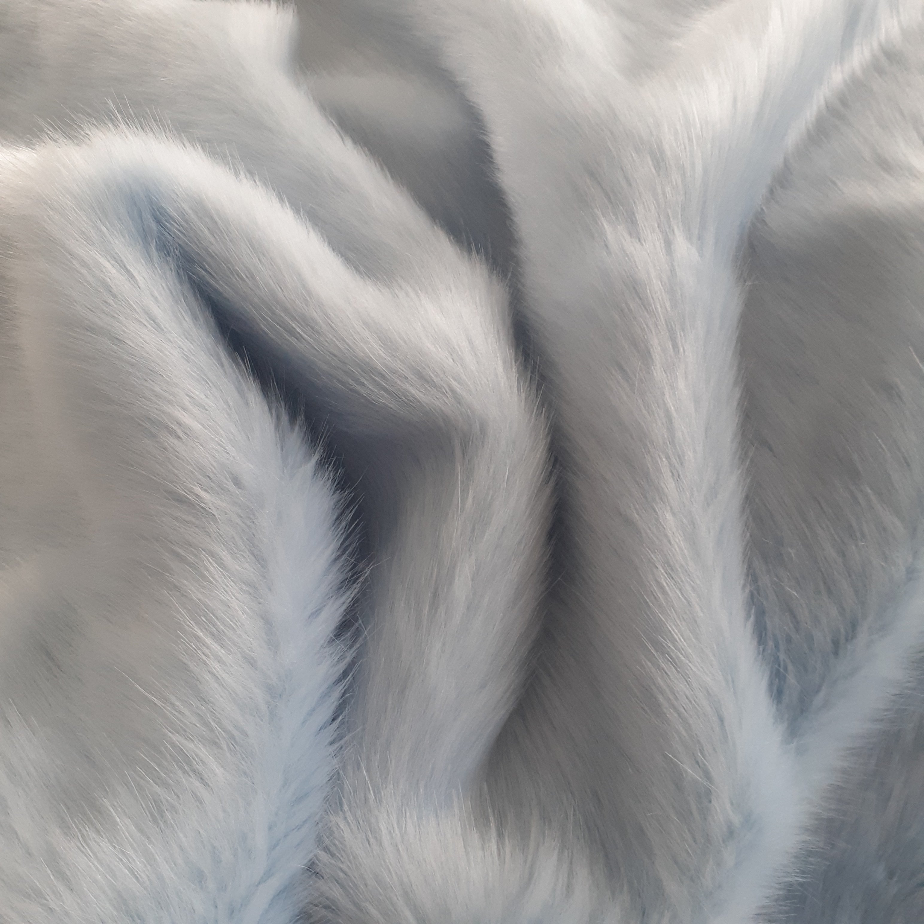 Faux Fox Fur - Medium Pile - Pastel Blue
