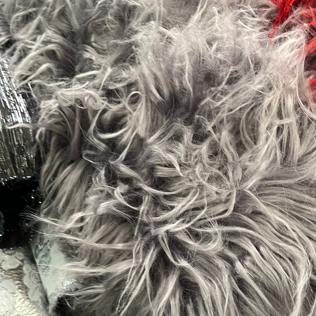 Faux Mongolian Fur - Long Pile - Pale Sea Green